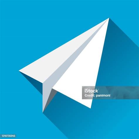 평평한 스타일의 용지 평면 아이콘입니다 비행기 기호입니다 프로젝트에 대한 벡터 오브젝트 개념에 대한 스톡 벡터 아트 및 기타