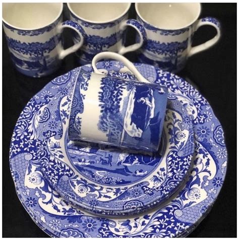 Preorder Spode Dinnerware 12 Pcs Dinner Set Spode Blue Italian Set