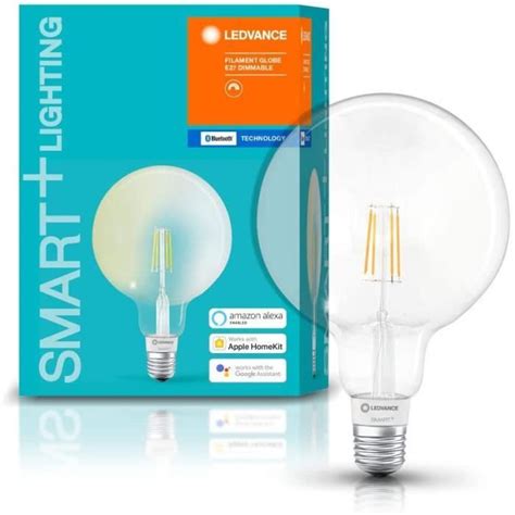 Lampe LED Smart avec Bluetooth globe à filament E dimmable remplace les lampes à