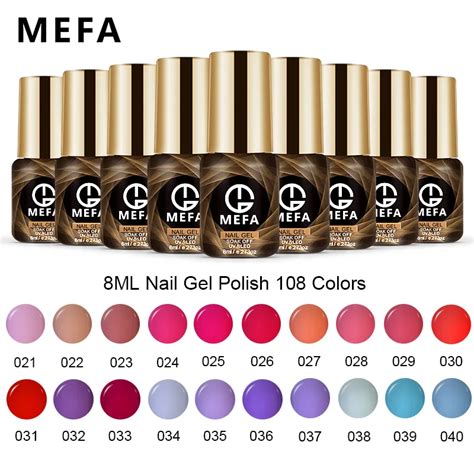 MEFA Nail Gel Lacquer Fashion Color Long Lasting UV Led Nail Gel High