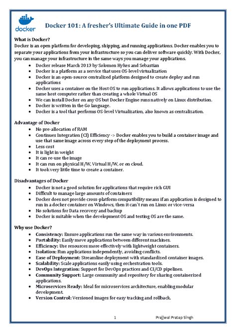 docker notes 📘 docker 101 a fresher s ultimate guide in one pdf what