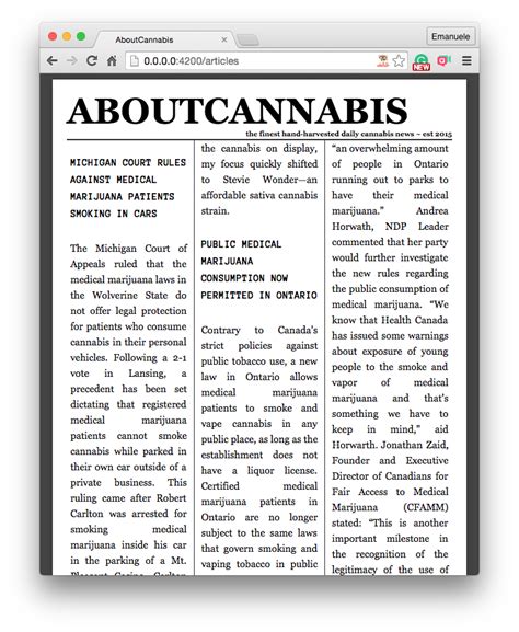 Github Etozzatoabout Cannabis Emberjs And Phoenix Json Api Playground