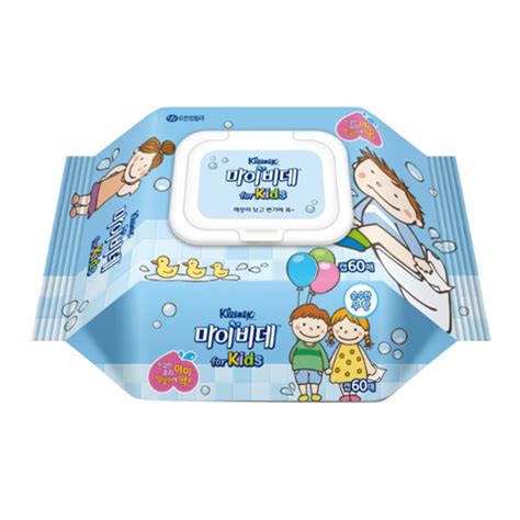 크리넥스 마이비데 키즈 화장실용 물티슈 캡형 60매 [18팩] 에누리 가격비교