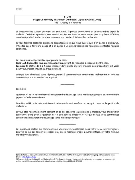 Stori Cotationandquestionnaire Pdf