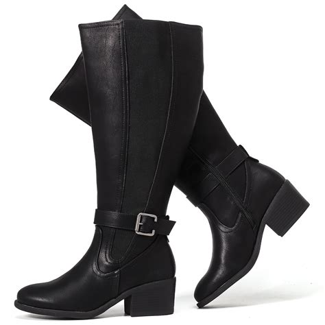 Luoika Womens Extra Wide Calf Knee High Boots Wide Width Winter Tall