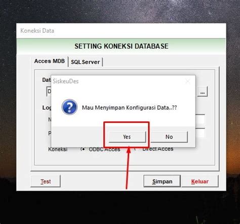 Panduan Cara Merubah Koneksi Database Siskeudes Updesa