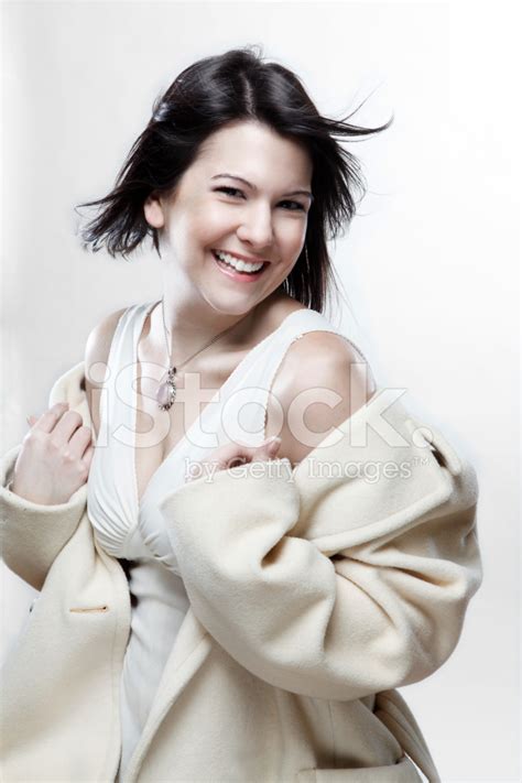 Smiling Brunette Stock Photo Royalty Free Freeimages