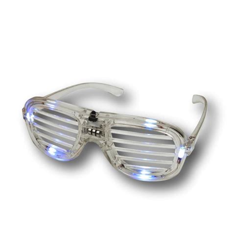 White Slotted Rock Star Shutter Sunglasses Pack Of 6 Best Glowing