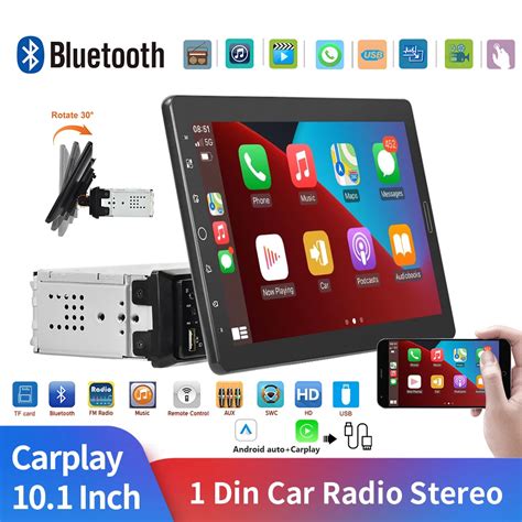 Rádio Do Carro 1 Din Carro Carplay Android Universal 101 Para