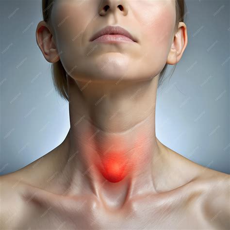 Medical Closeup Of Swollen Thyroid Gland Detailed Image Showing Nodular