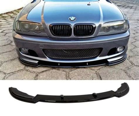 For Bmw E46 M Tech Front Bumper Splitter Spoiler Lip Gloss Black 1997