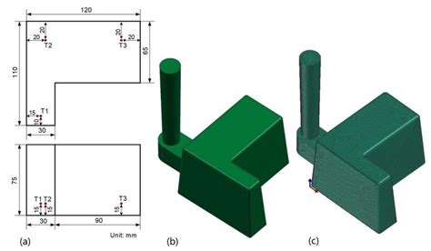 The Geometry And Mesh Of The Casting Used For Finite Element Analysis Download Scientific
