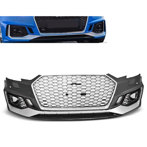 Pare Choc Avant AUDI A4 B9 16 19 Look RS4 Noir PDC YakaEquiper