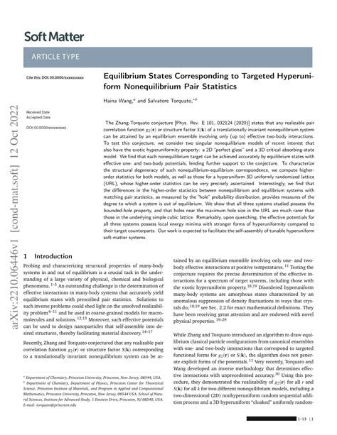 PDF Equilibrium States Corresponding To Targeted Hyperuniform Nonequilibrium Pair Statistics