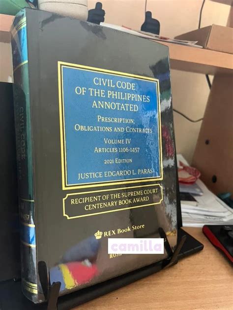 Civil Code Of The Philippines Annotated By Paras 2021 Hobbies And Toys