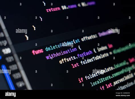 Close Up Of Swift Code On A Dark Screen Featuring A Custom Function That Deletes Folders With