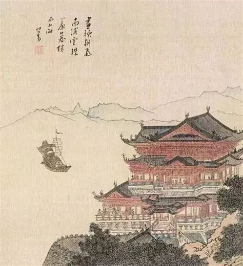 滕王阁国画百度图片搜索 花瓣网