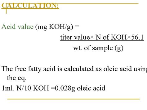 Contents Introduction Physical Properties Acid Value Identification