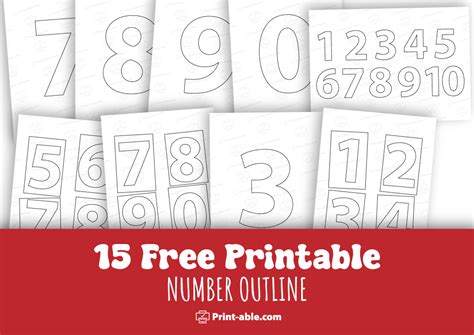 Free 15 Number Outline Printable Worksheet Print Able