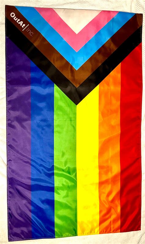 Progressive Inclusive Pride Flag Large 3ft By 5ft Fabric W