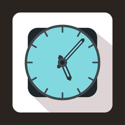 Icono de reloj en estilo plano para cualquier diseño Vector Premium