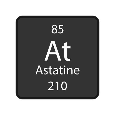 Premium Vector Astatine Symbol Chemical Element Of The Periodic Table