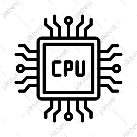 Cpu Line Icon Png Images Ai Free Download Pikbest