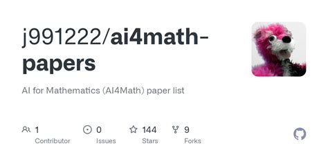 github j991222 ai4math papers ai for mathematics ai4math paper list