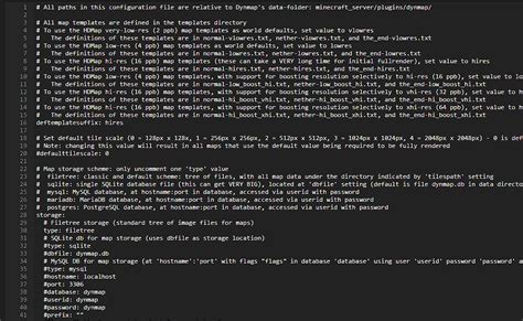 dynmap sent all my config to text format r dynmap