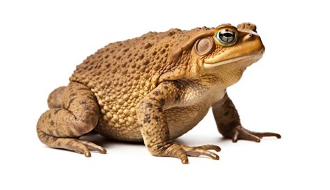 Premium Ai Image Png Image Of Side View Of Common Toad Asia Toad On White Background Generative Ai