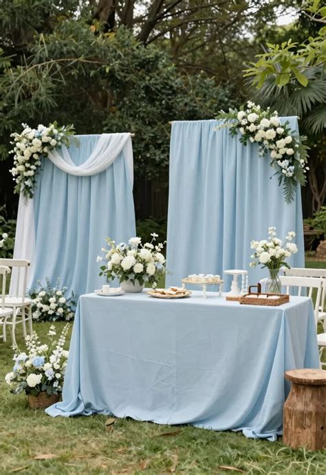 12 Light Blue Wedding Backdrop Ideas For Soft Romantic Decor Themes