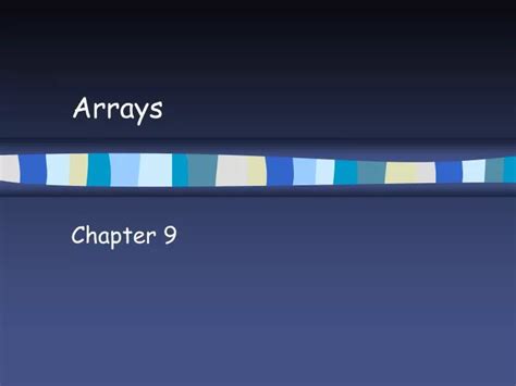 PPT Arrays PowerPoint Presentation Free Download ID