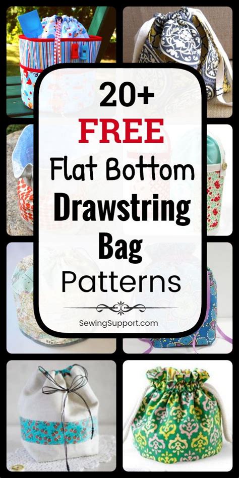 Free Flat Bottom Drawstring Bag Patterns Carteras Y Bolsos Patrones