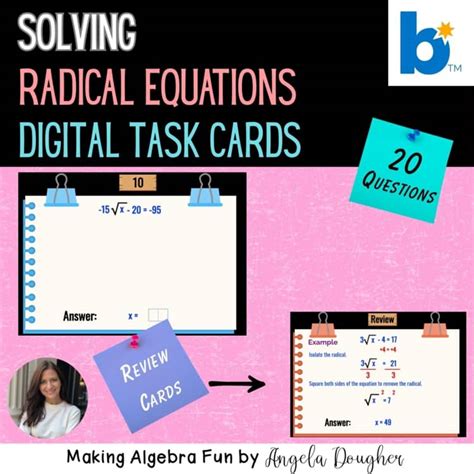 Set 6 Solving Radical Equations No Extraneous Solutions Tpt