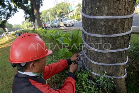 PEMASANGAN LAMPU HIAS HUT DKI ANTARA Foto