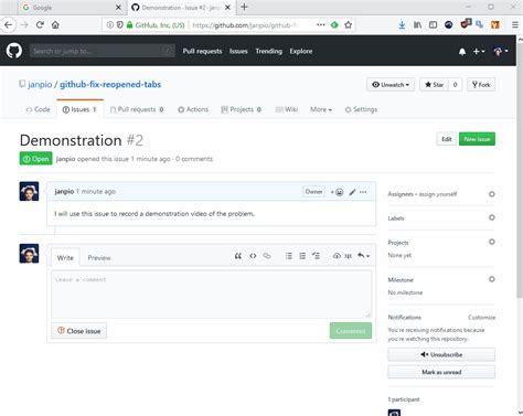 Github Janpiogithub Fix Reopened Tabs A Browser Extension That