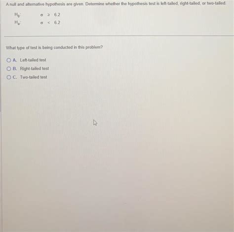 Solved A Null And Alternative Hypothesis Are Given Chegg
