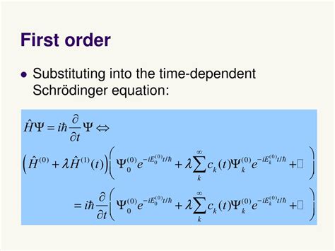 ppt lecture 15 time dependent perturbation theory powerpoint