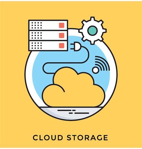 Premium Vector Cloud Storage Flat Vector Icon