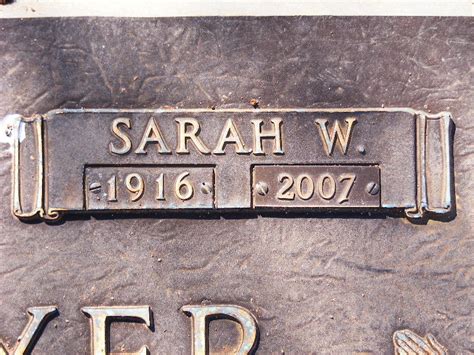 Sarah Frances Watford Hoffmeyer 1916 2007 Find A Grave Memorial