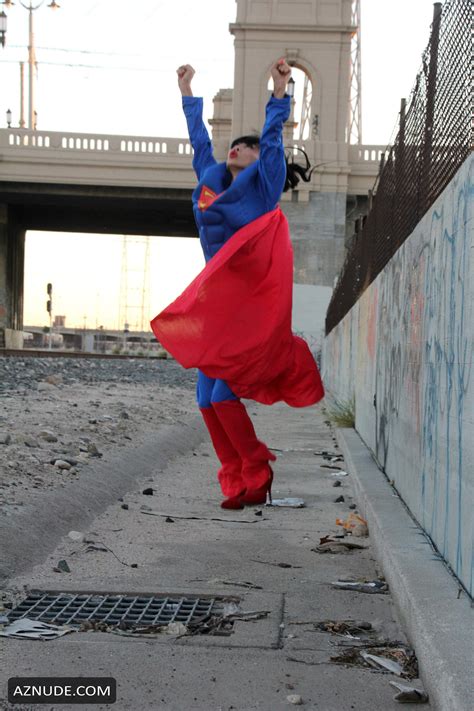 Bai Ling Sexy In A Superman Costume For Halloween Aznude