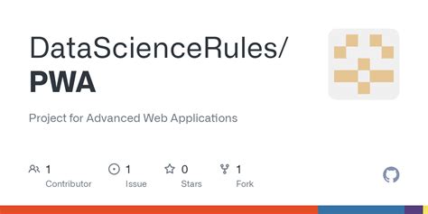 Github Datasciencerulespwa Project For Advanced Web Applications