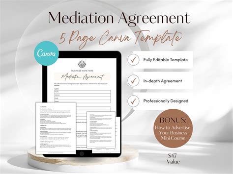 Mediation Agreement Sample Mediation Agreement Template Mediation