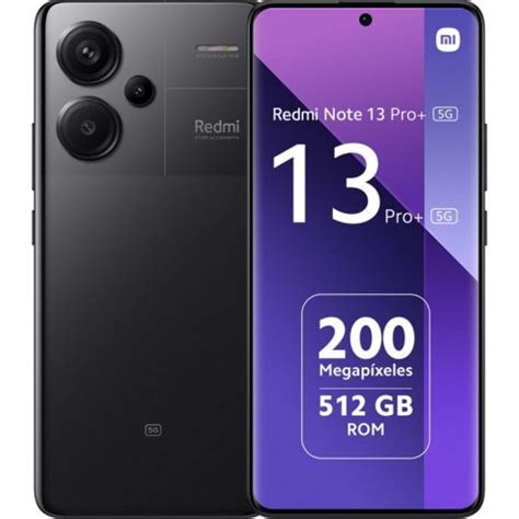 Móvil Xiaomi Redmi Note 13 Pro Plus 5G 12 512GB Negro Libre