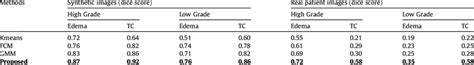 Comparison Of Dice Score Values Of Proposed Method With Conventional Download Table