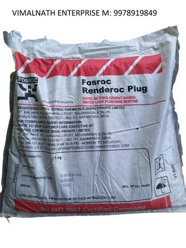 Waterproofing Coating Fosroc Renderoc Plug Packaging Size 10kg Liquid At Best Price In Vadodara