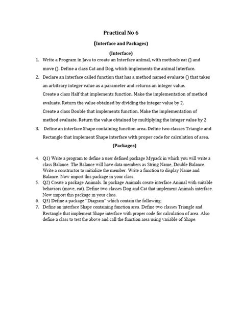 Practical No 6 Interface Pdf
