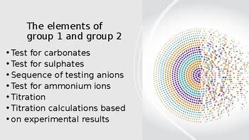 ELEMENTS OF GROUP 1 AND GROUP 2 LESSON By Syeblues Education TPT
