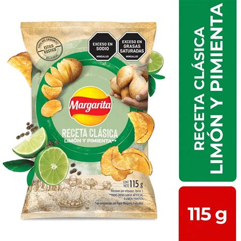 Papas Margarita Receta Clásica Limónpimienta X115 G