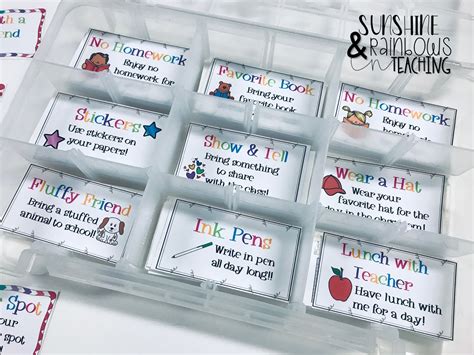 Classroom Management Rewards Sunshine And Rainbows In Teaching